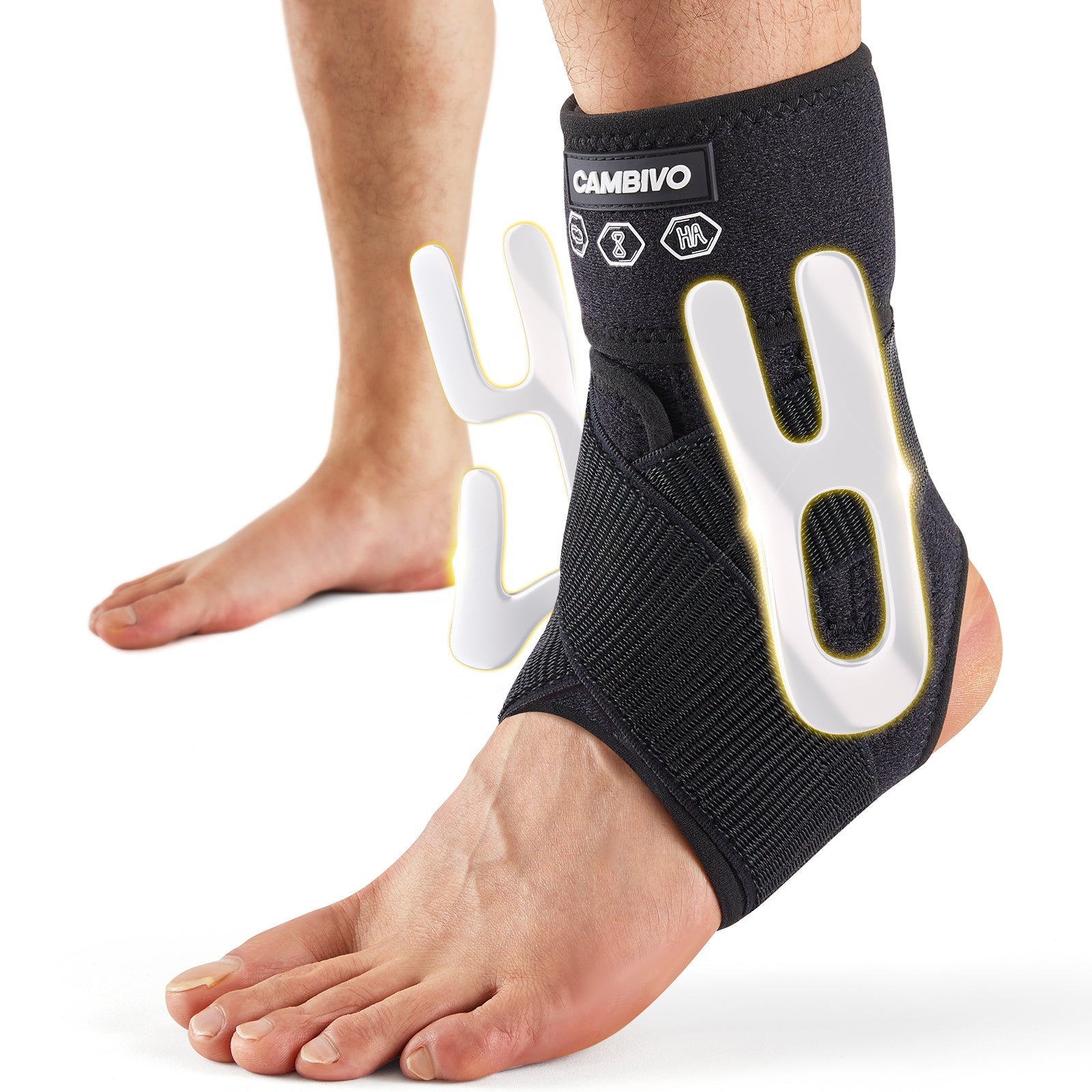 CAMBIVO Adjustable Ankle Brace with Compression Strap – Cambivo