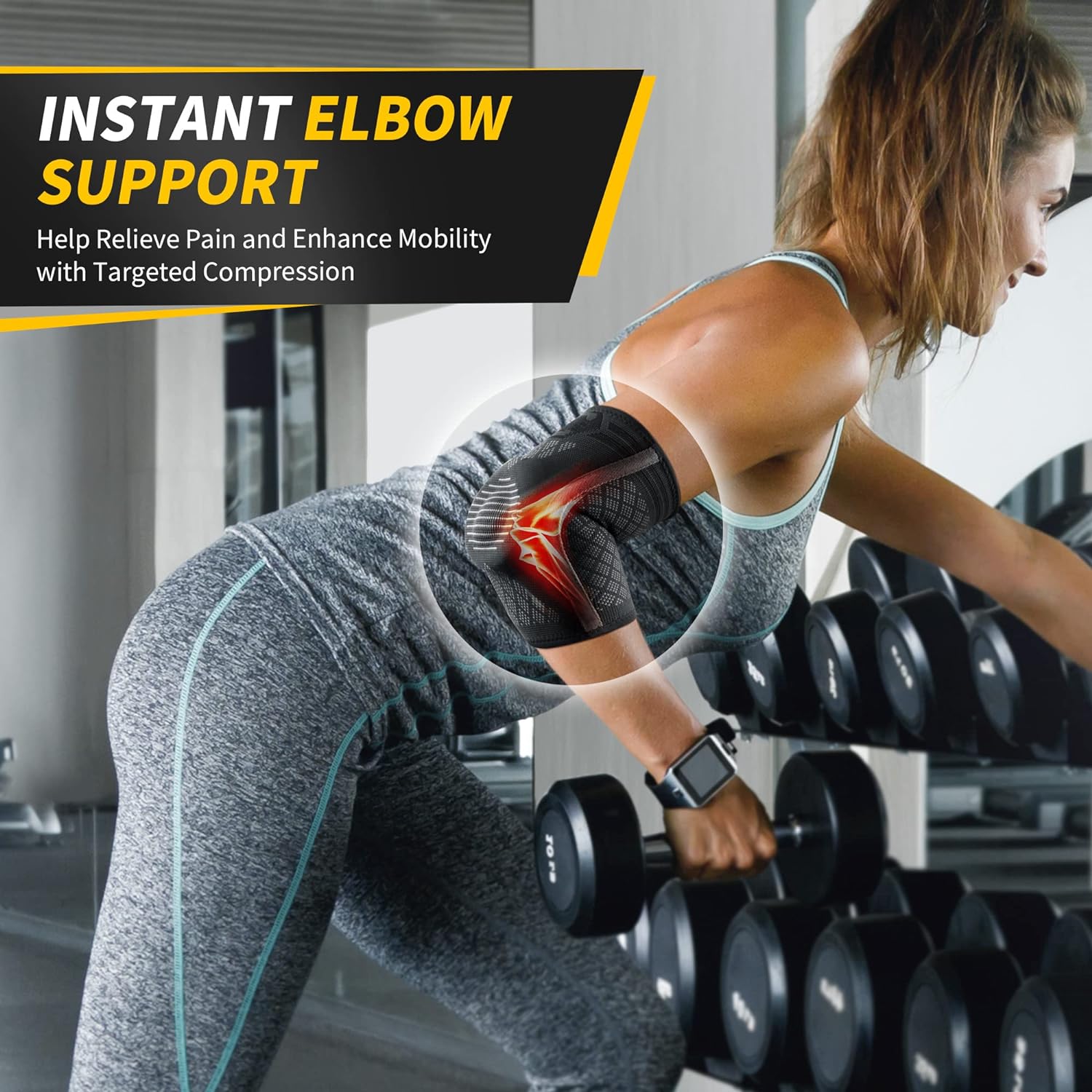 Elbow Brace with Dual Stabilizers and Gel Pad - CAMBIVO – Cambivo